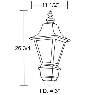 Central Park Commercial Post Light | Dauer Manufacturing